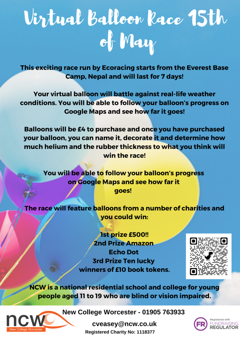 Virtual Balloon Race - New College Worcester