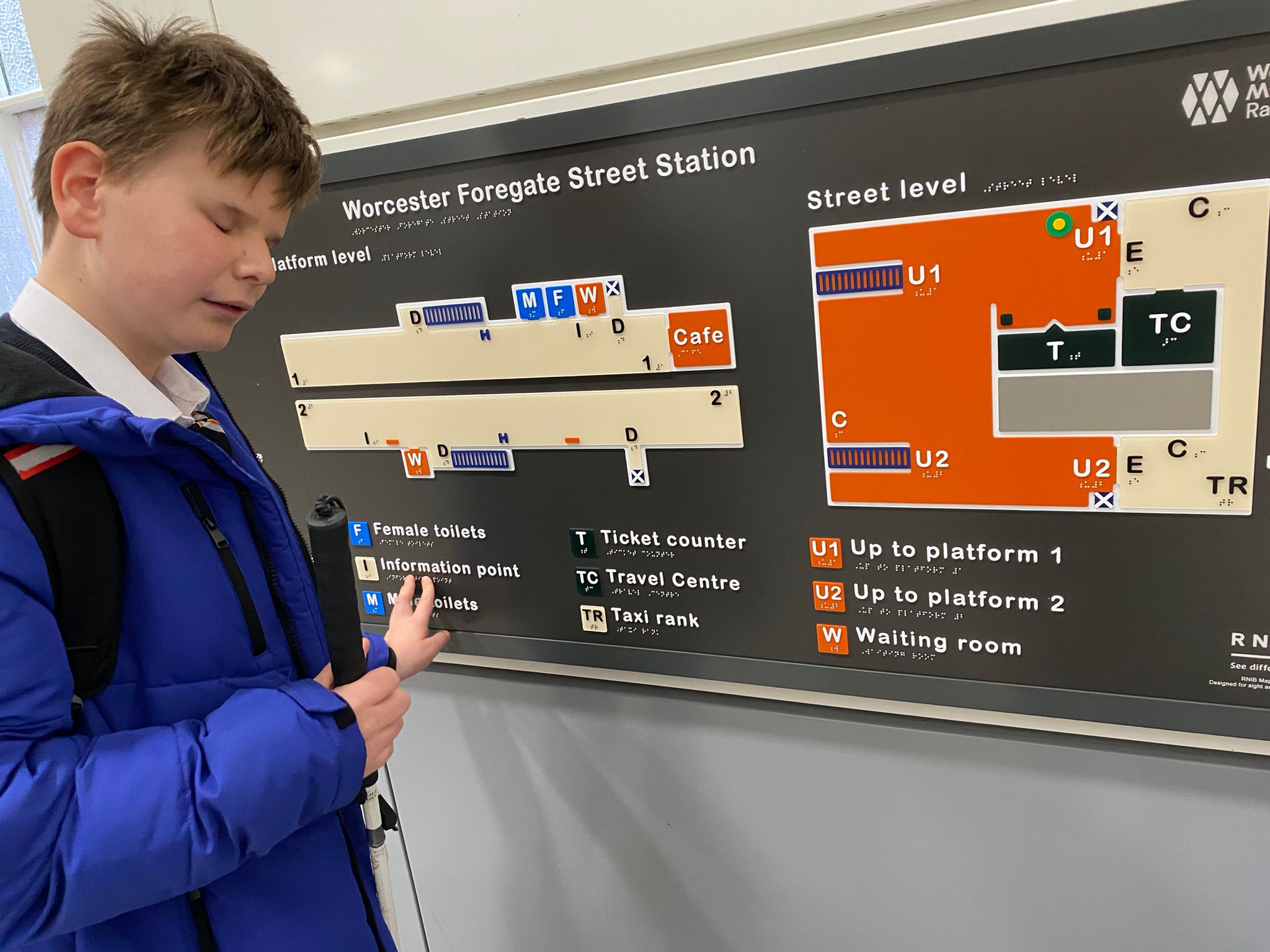 NCW students inspire railway to introduce a Braille Map at Foregate ...